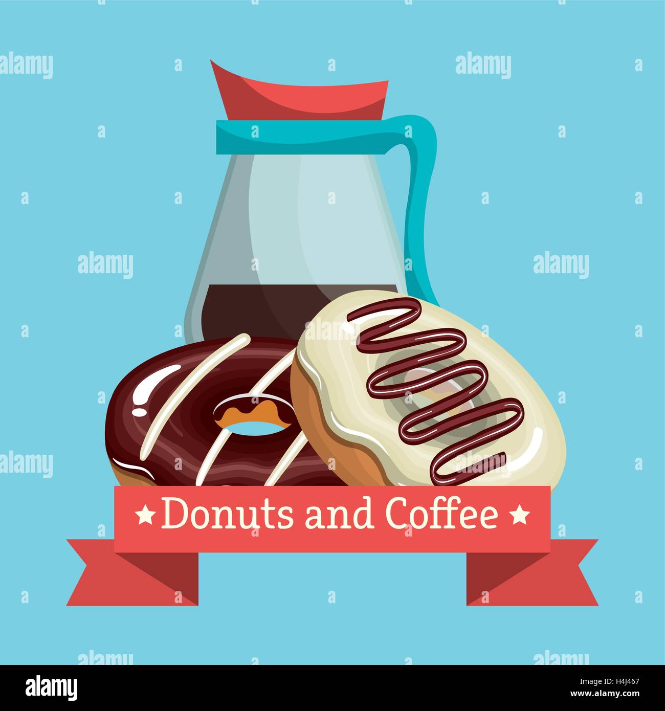 coffee and donuts design Stock Vector Image & Art - Alamy