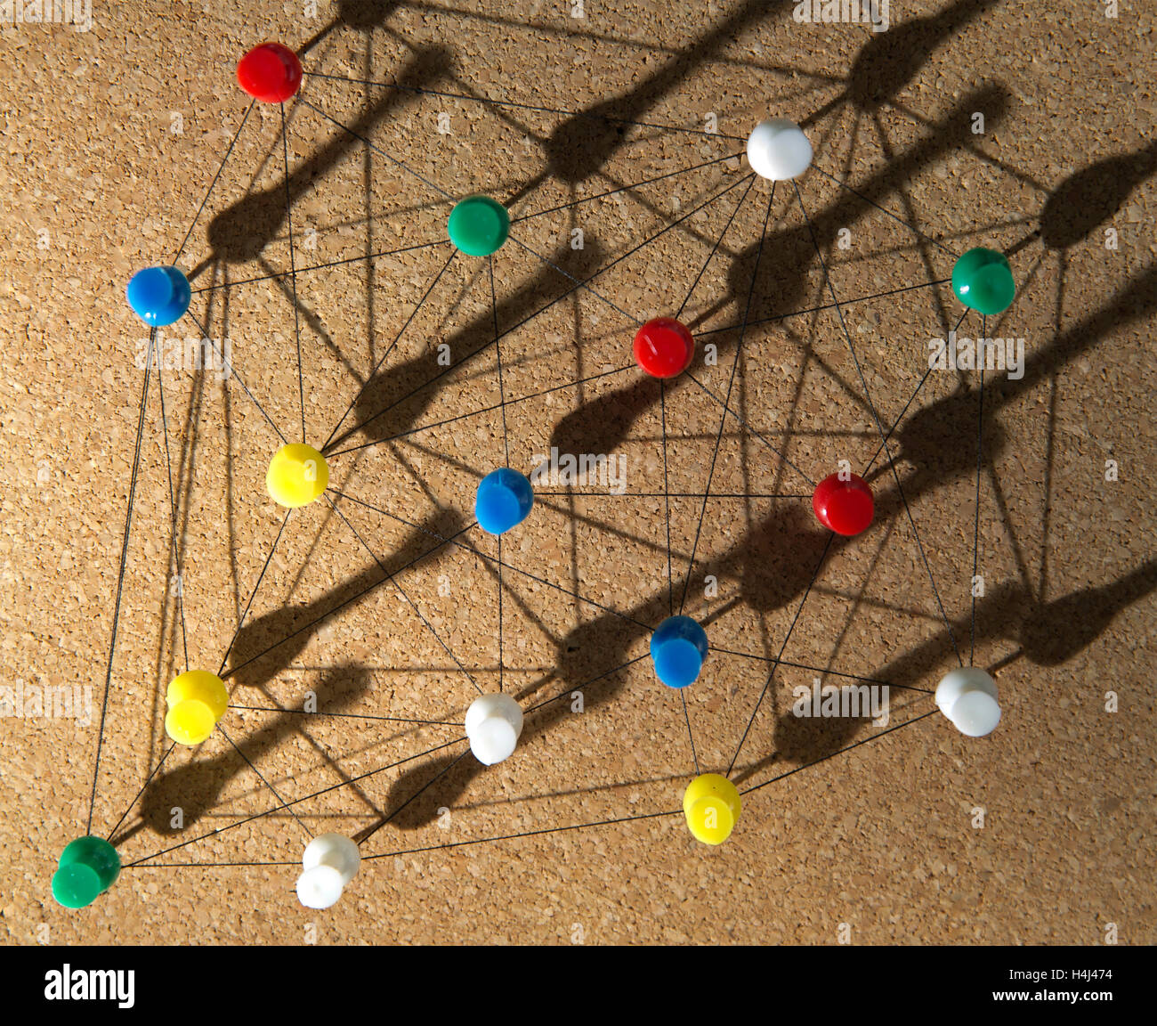 Pin string map hi-res stock photography and images - Alamy