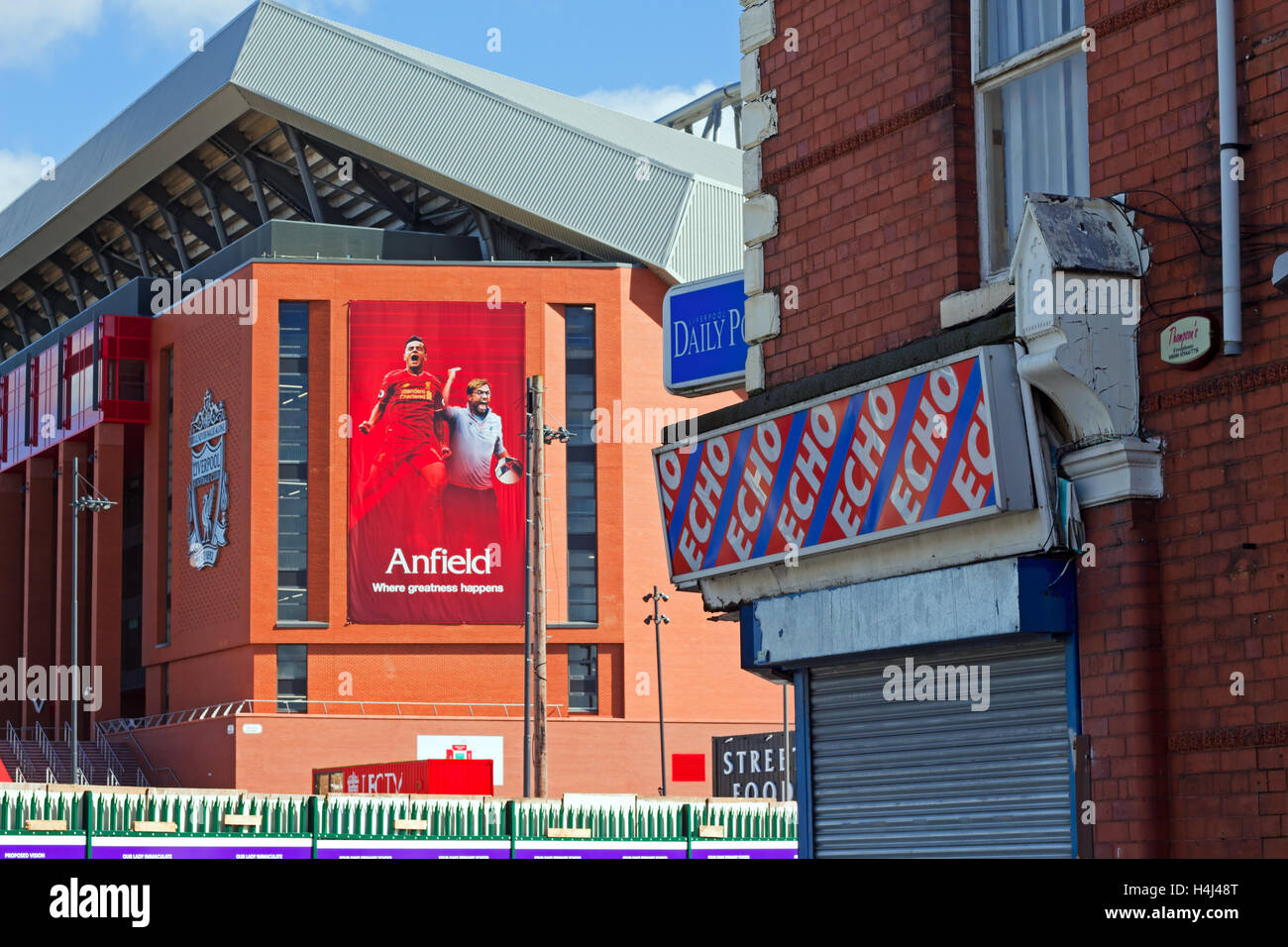 Liverpool Football Club's new £114 million stand nearing completion ...