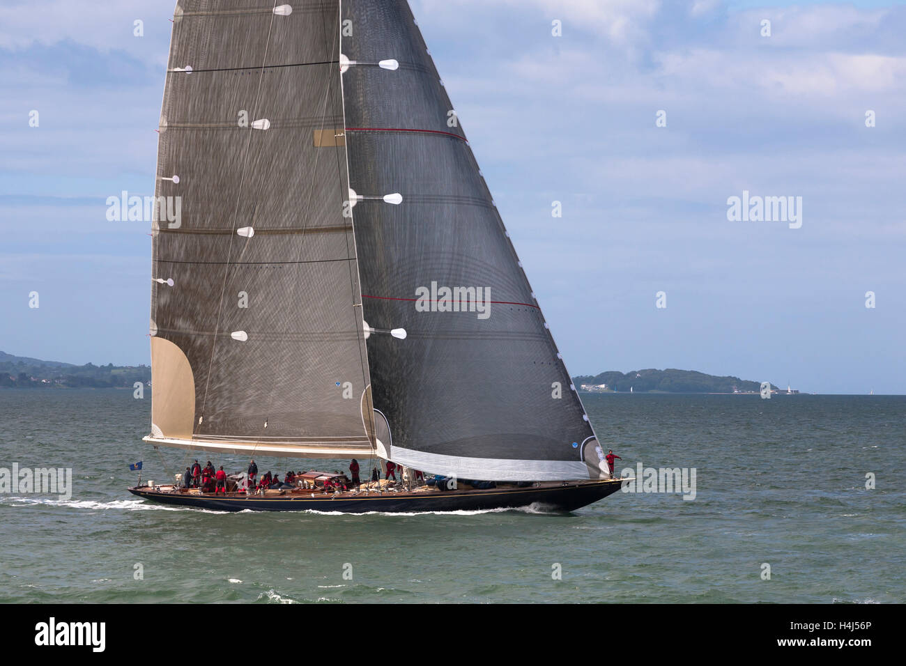 J Class Yacht Velsheda K7 Reaching Down The Line Before The Start Of Race 2 Of The J Class