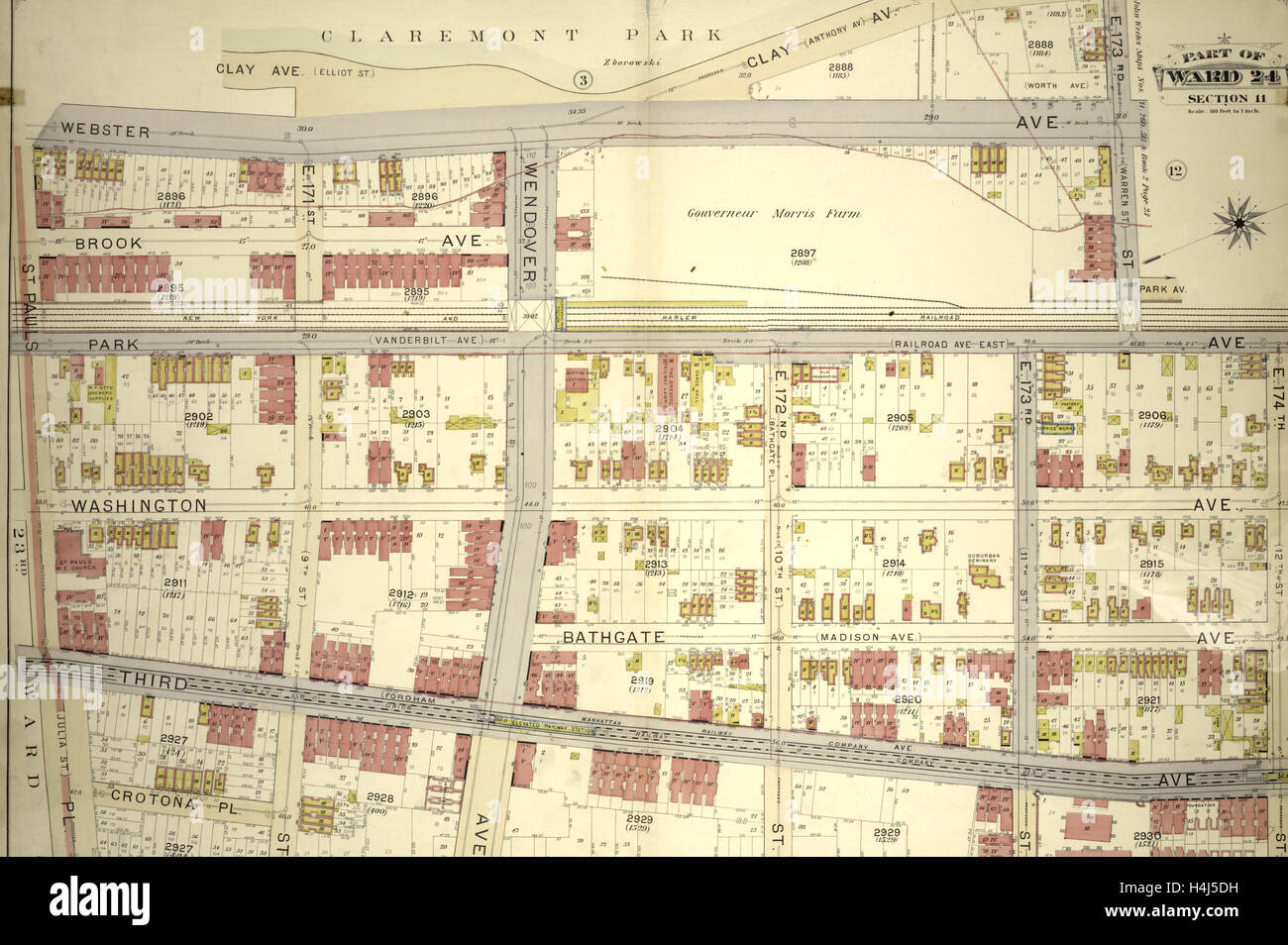 Double Page Plate No. 4, Part of Ward 24, Section 11. Bounded by ...