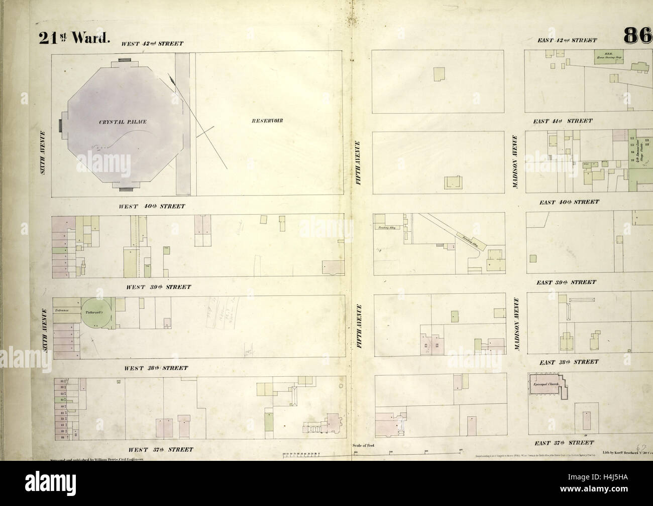 Plate 86: Map bounded by West 42nd Street, East 42nd Street, Fourth ...