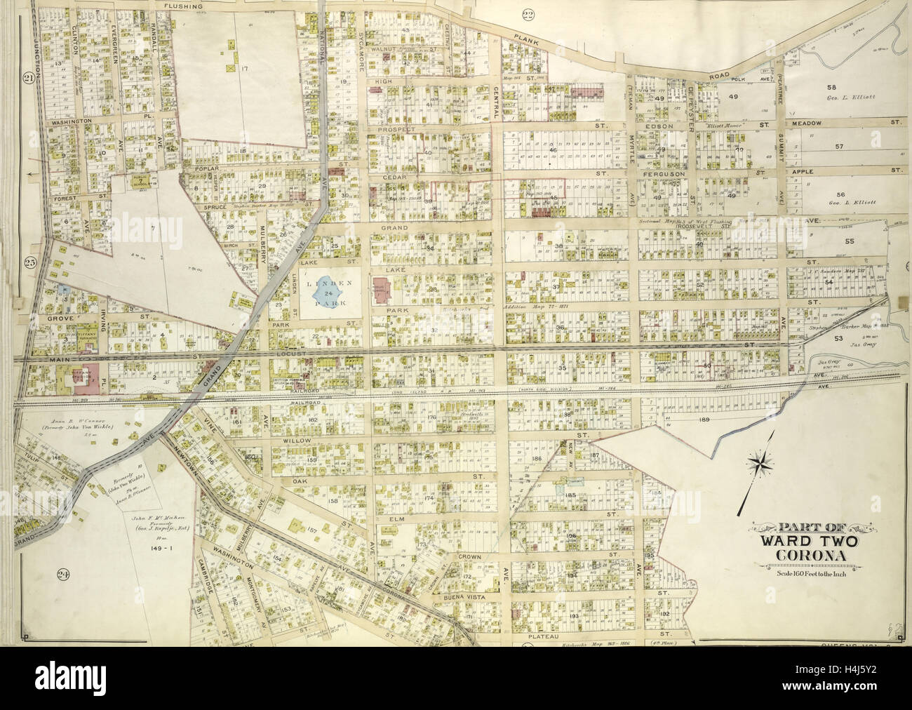 Queens, Vol. 2, Double Page Plate No. 23; Part of Ward Two Corona; Map ...