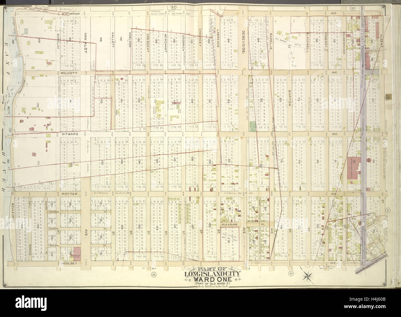 Queens, Vol. 2, Double Page Plate No. 10; Part of Long Island City ward One Part of Old Ward ...