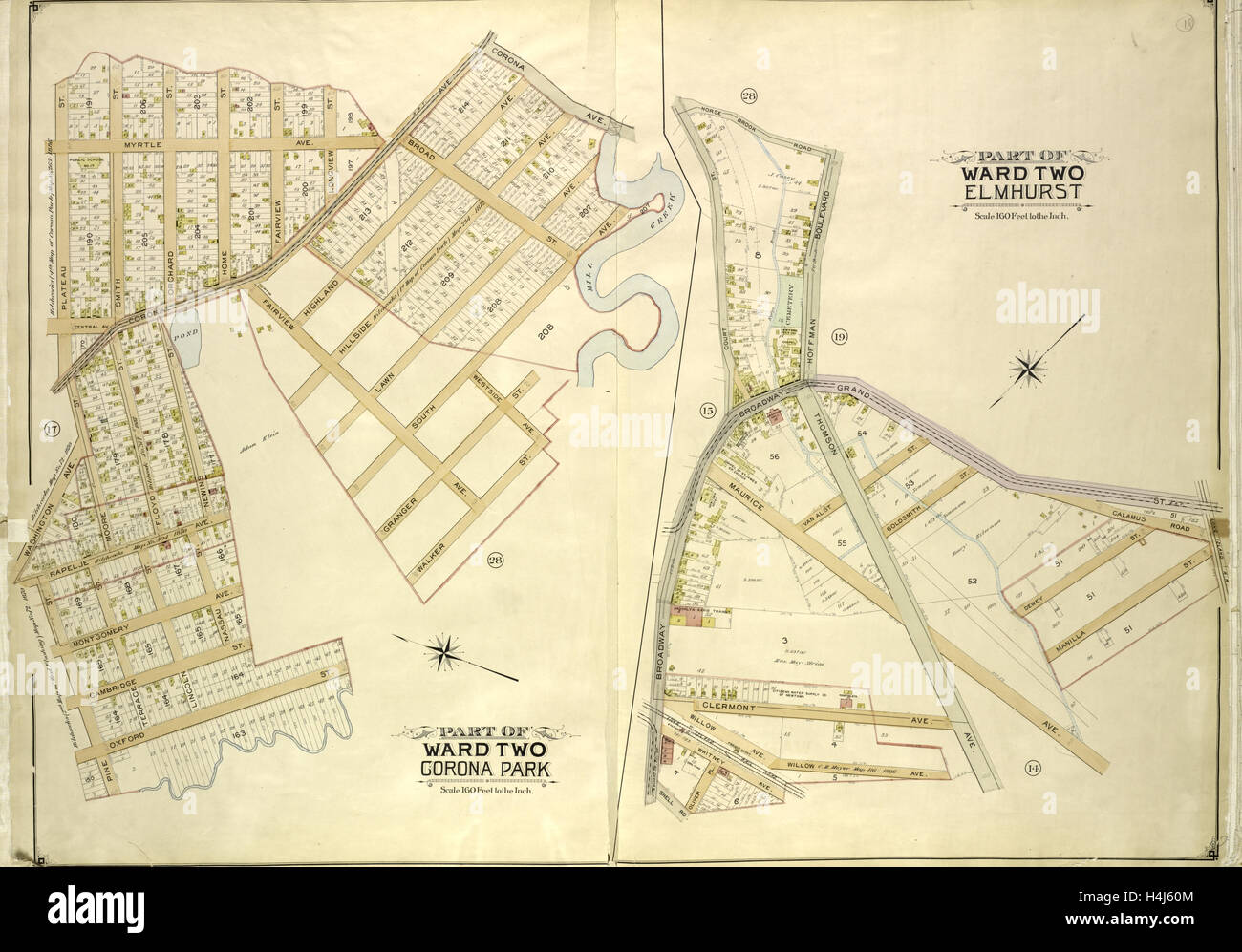 Queens, Vol. 2, Part of Ward Two Corona Park; Map bounded by Corona Ave ...