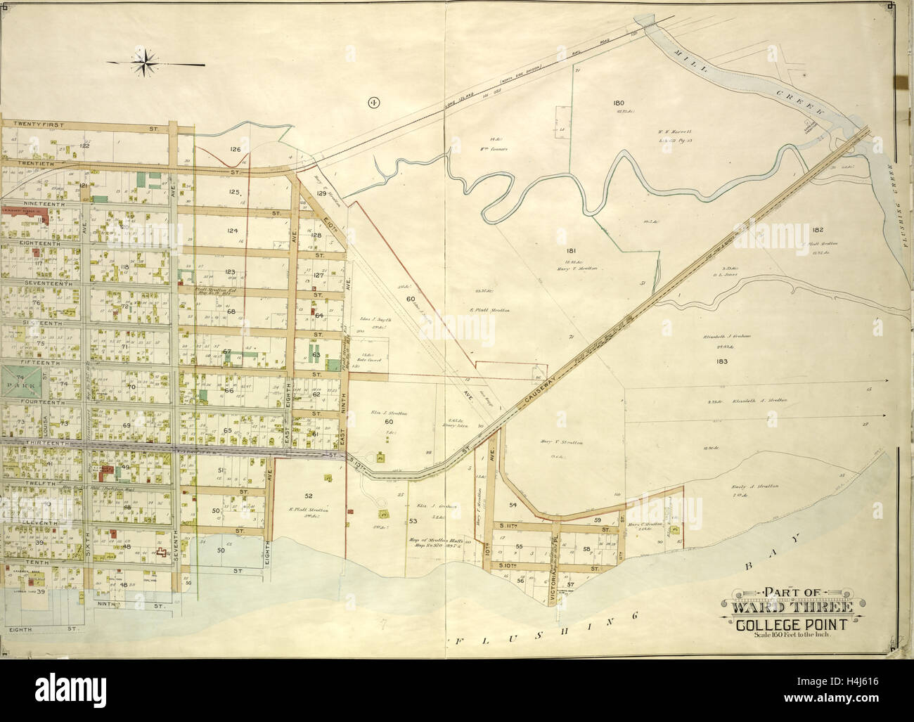 Queens, Vol. 3, Double Page Plate No. 3; Part of Ward Three College ...