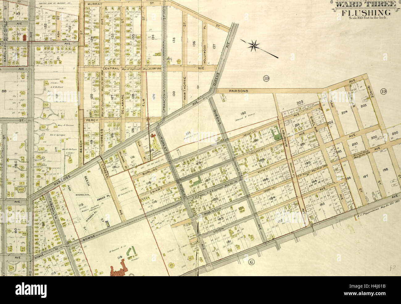 Queens, Vol. 3, Double Page Plate No. 8; Part of Ward Three Flushing ...