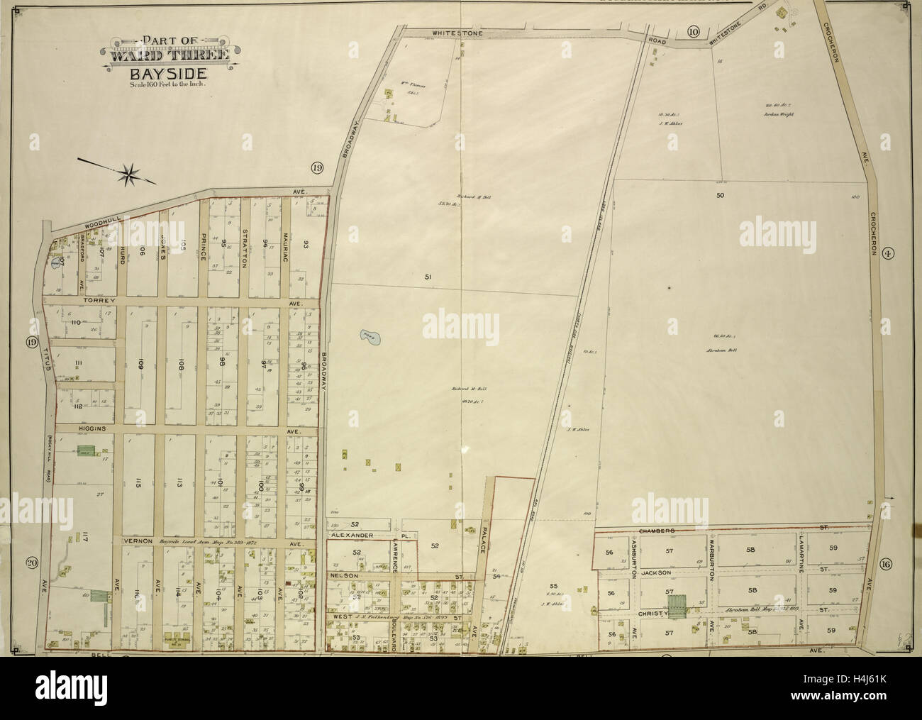 Queens, Vol. 3, Double Page Plate No. 17; Part of ward Three Bayside ...