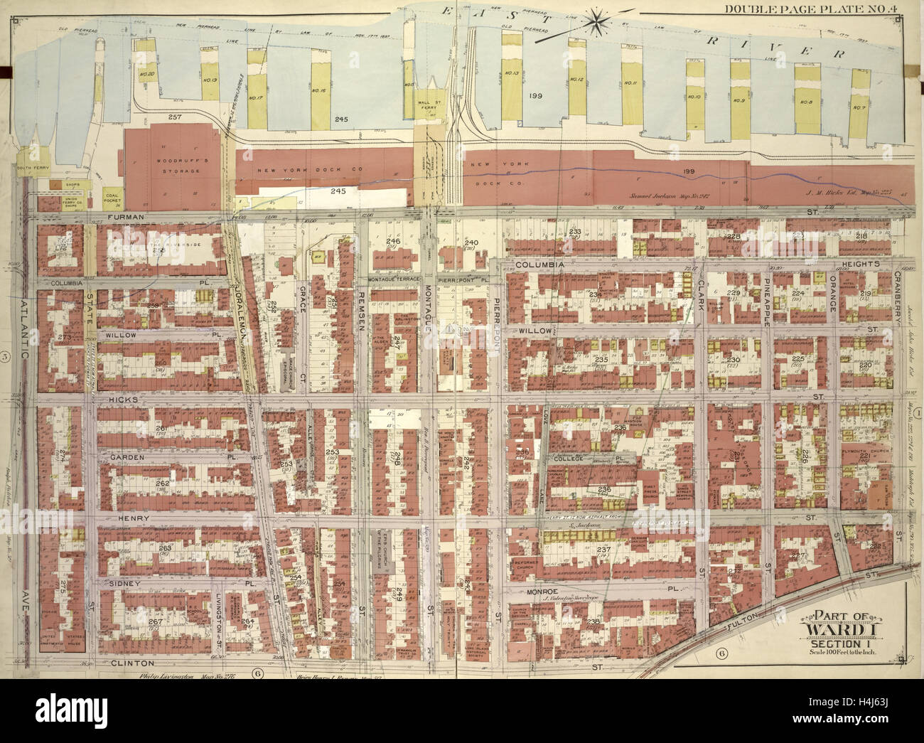 Brooklyn, Vol. 1, Double Page Plate No. 4; Part of Wards 1, Section 1 ...