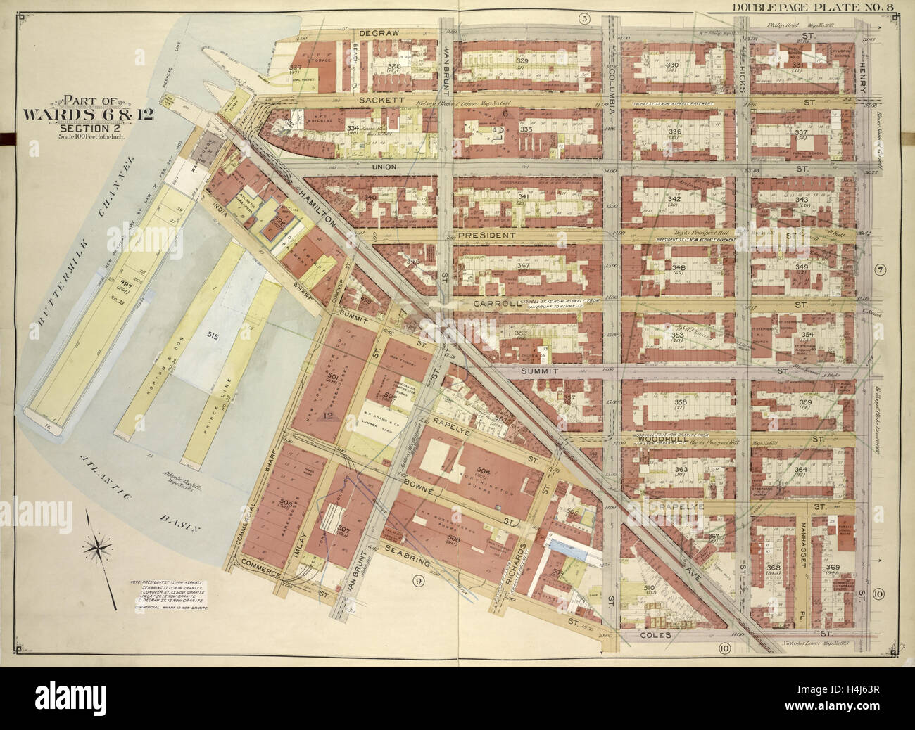 Brooklyn, Vol. 1, Double Page Plate No. 8; Part of Wards 6 & 12 ...