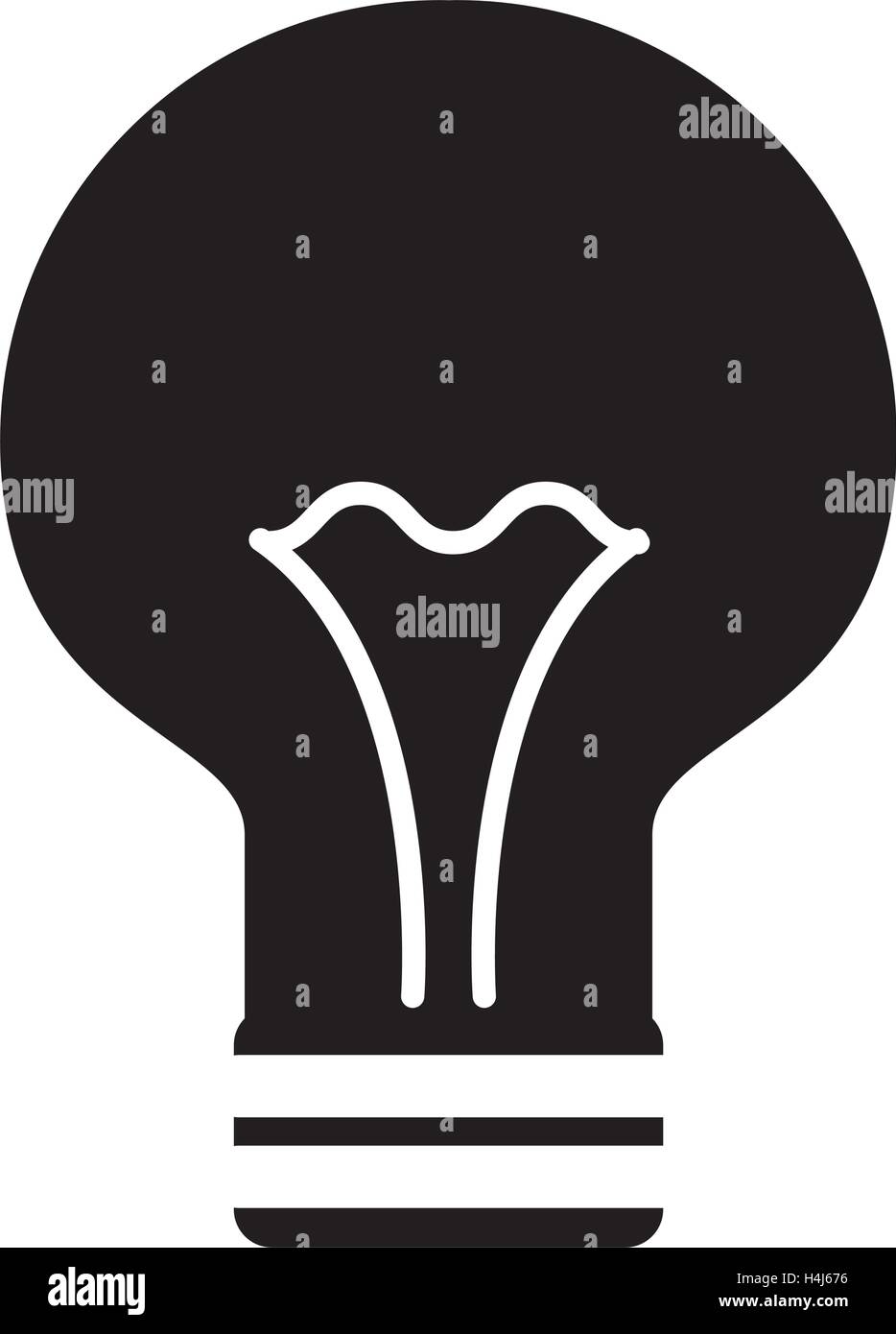 bulb light flat icon Stock Vector Image & Art - Alamy