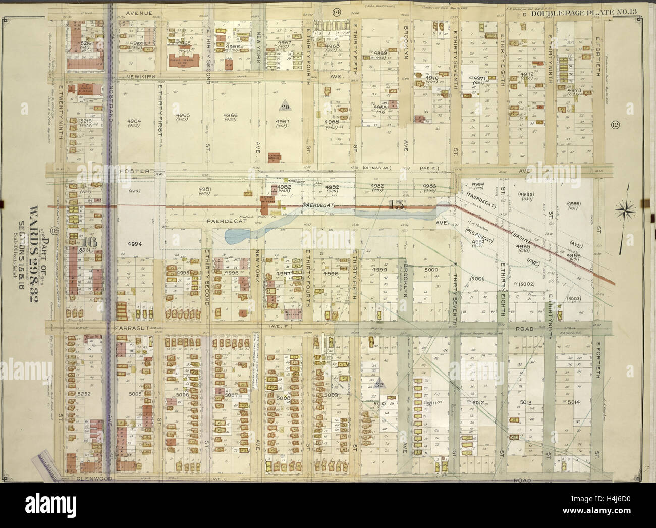 Brooklyn, Vol. 5, Double Page Plate No. 13; Part of Wards 29 & 32 ...