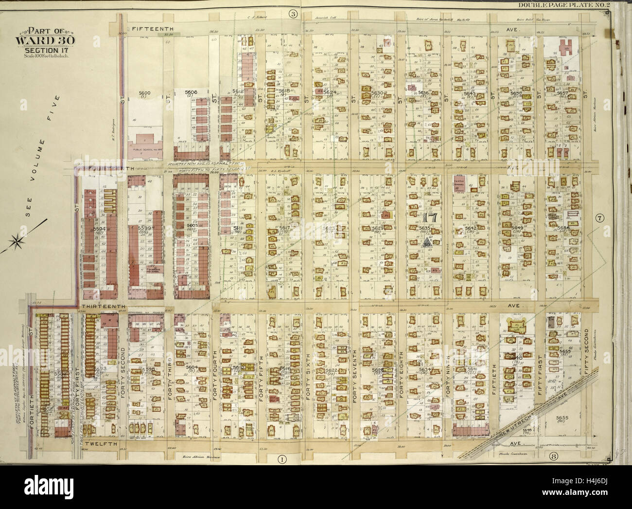 Old Map New York Ward 6 High Resolution Stock Photography and Images ...
