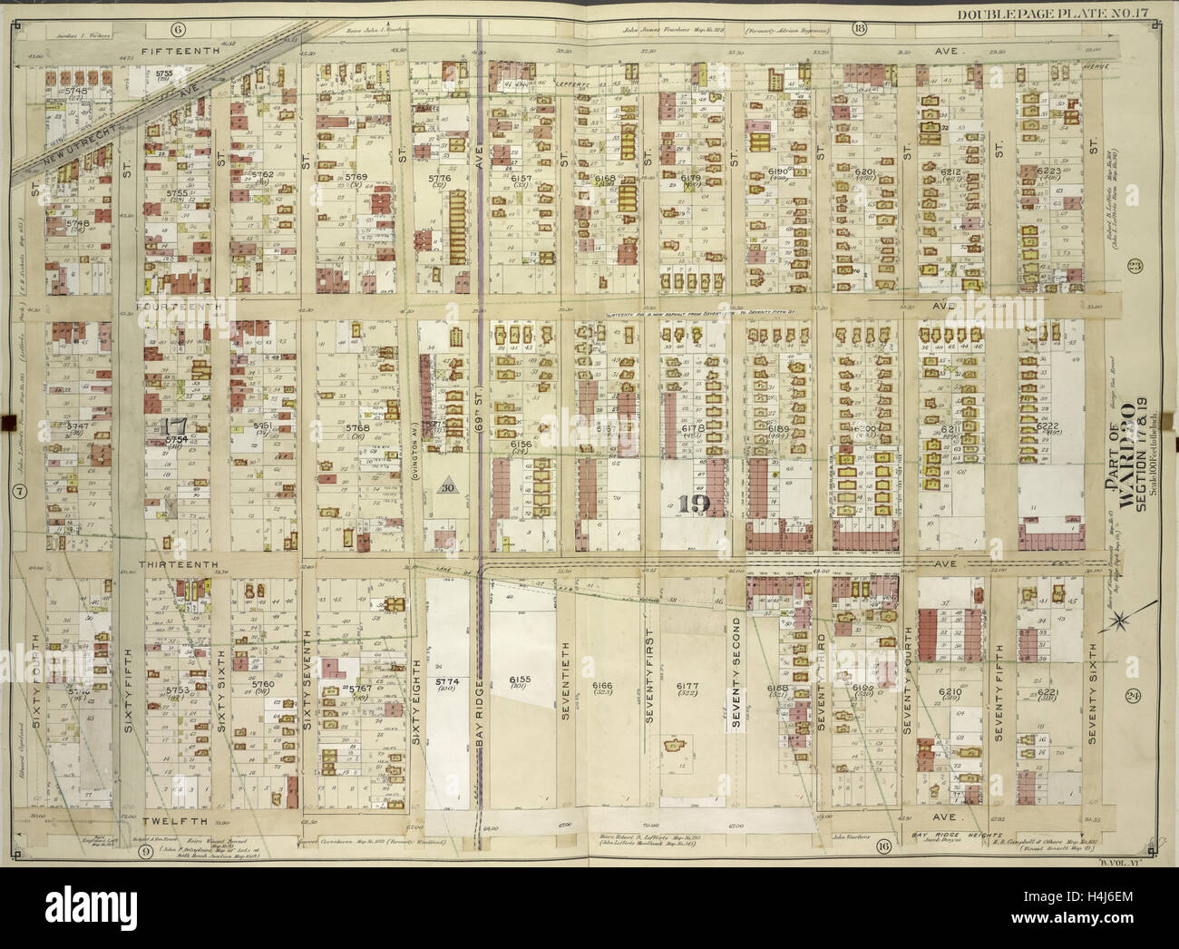Brooklyn, Vol. 6, Double Page Plate No. 17; Part of Ward 30, Sections ...