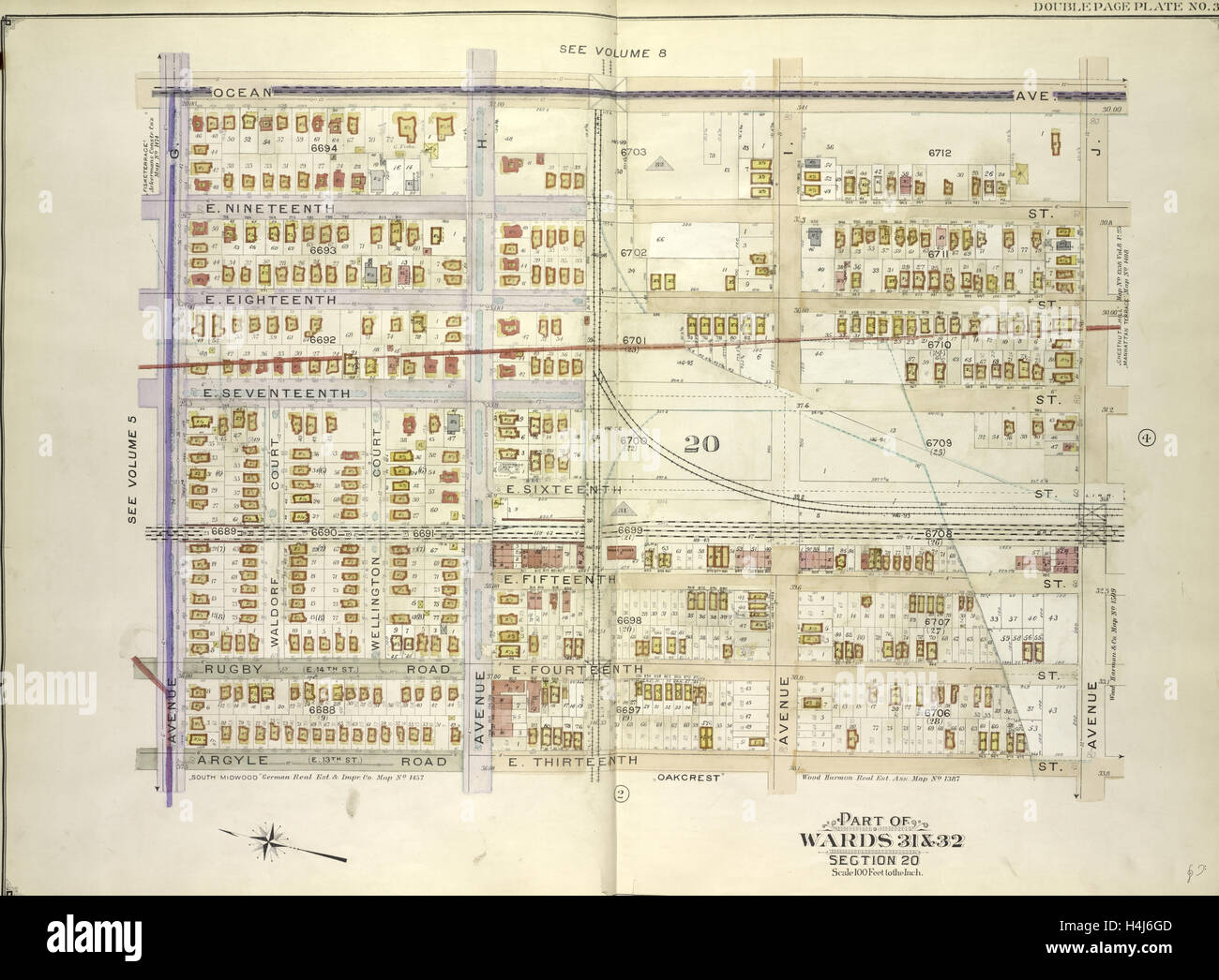 Brooklyn, Vol. 7, Double Page Plate No. 3; Part of Wards 31 & 32 ...