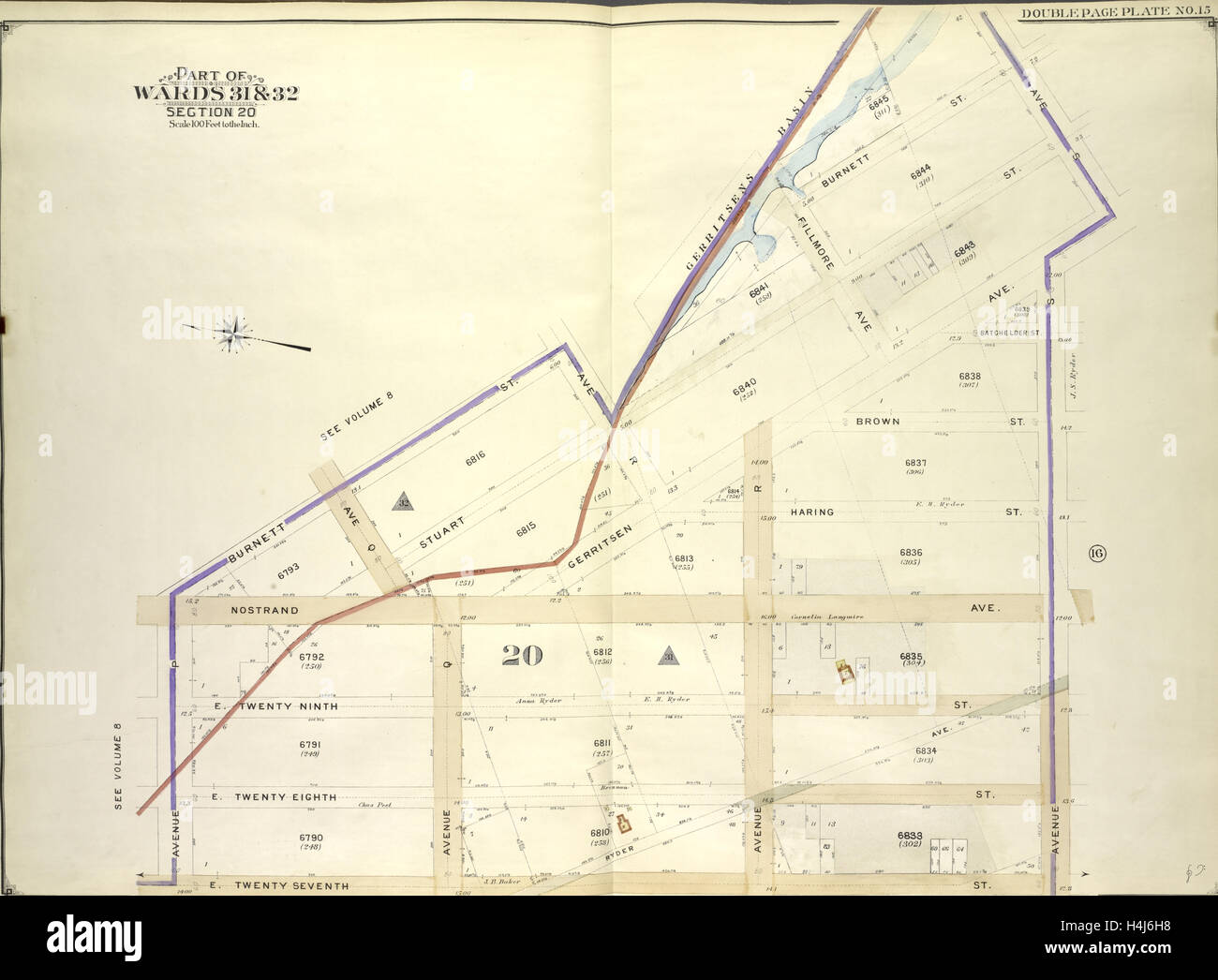 Brooklyn, Vol. 7, Double Page Plate No. 15; Part of Wards 31 & 32 ...