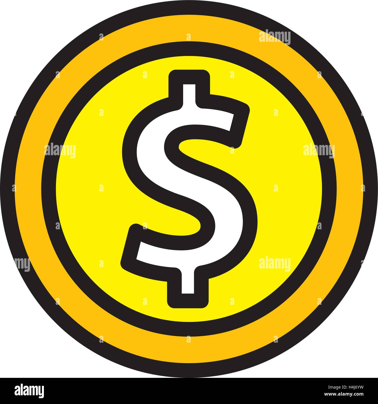 coin money flat line icon Stock Vector Image & Art - Alamy