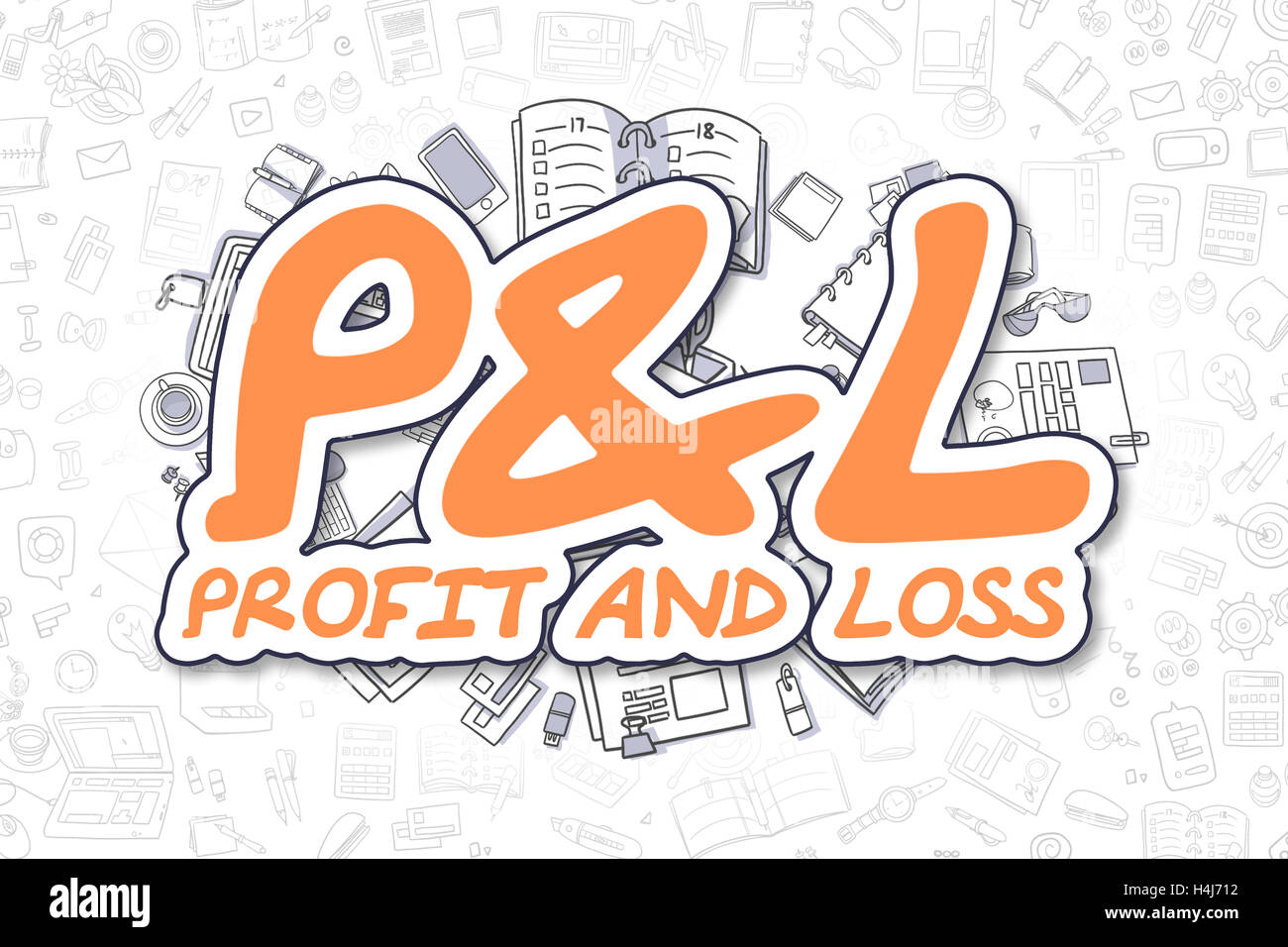 Pandl - Cartoon Orange Word. Business Concept Stock Photo - Alamy