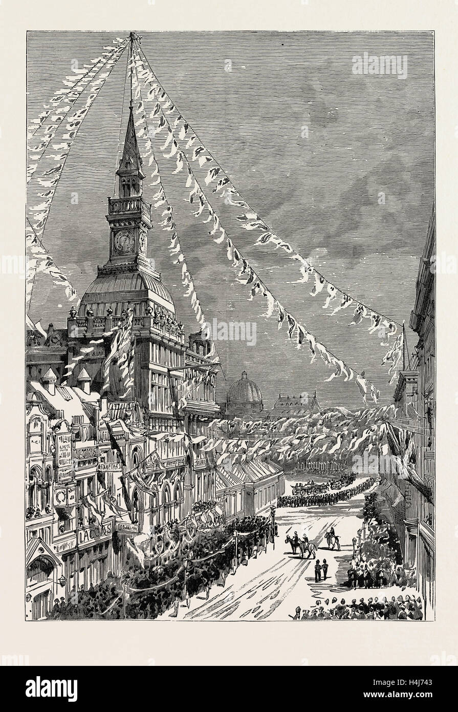 THE ARRIVAL OF THE SHAH IN LIVERPOOL: LEAVING CENTRAL STATION, UK, 1889 ...