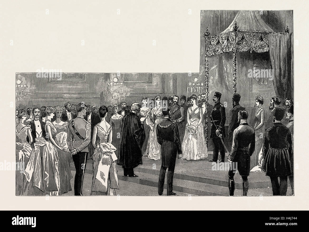 THE SHAH OF PERSIA IN ENGLAND, UK, 1889: THE BALL AT THE CUTLERS' HALL ...