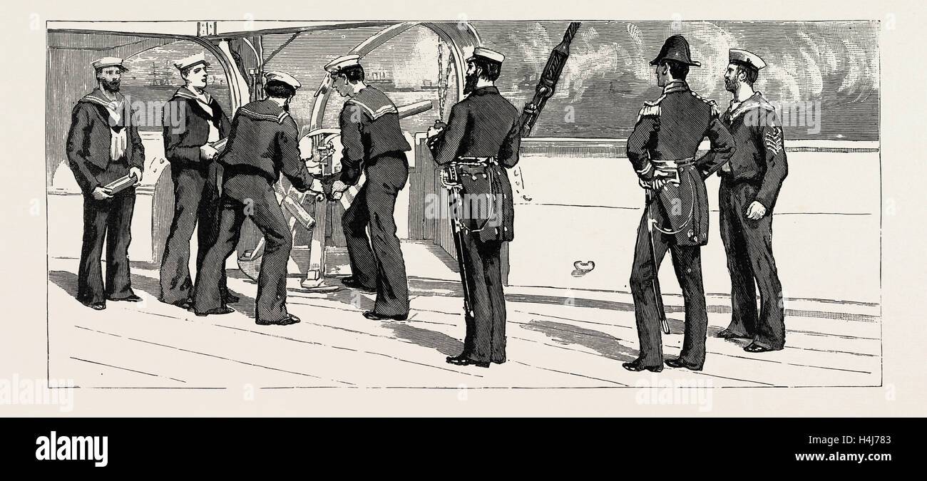 THE ARRIVAL OF THE EMPEROR OF GERMANY, UK, 1889: FIRING THE SALUTE WITH ...