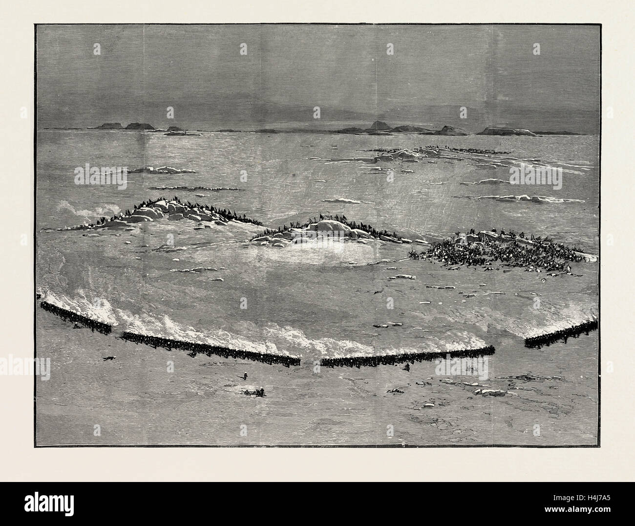 The Battle of Toski: The defeat of the dervishes, bird's-eye view of ...