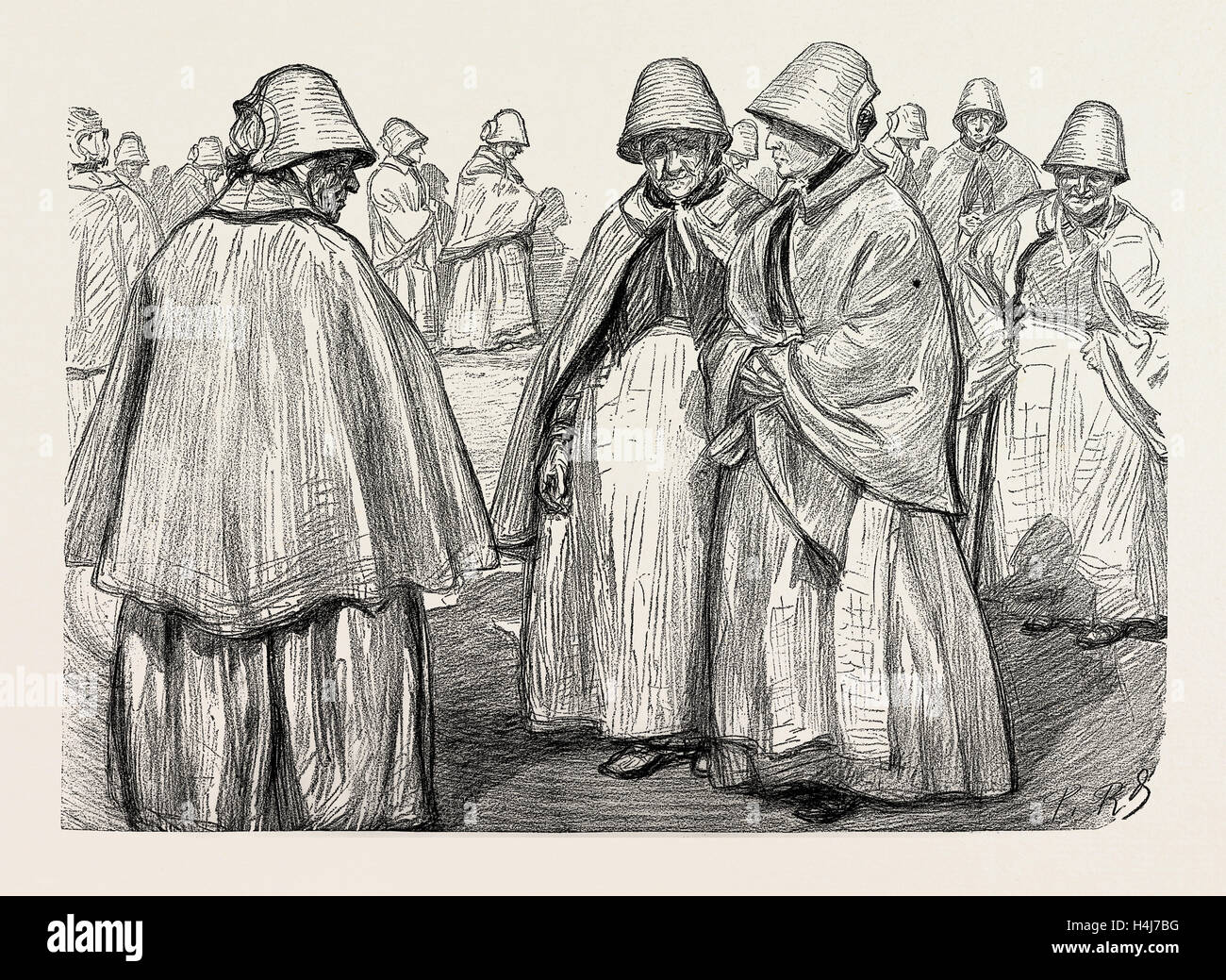 FEMALE CONVICT LIFE AT WOKING, UK, 1889: INVALIDS EXERCISING Stock ...