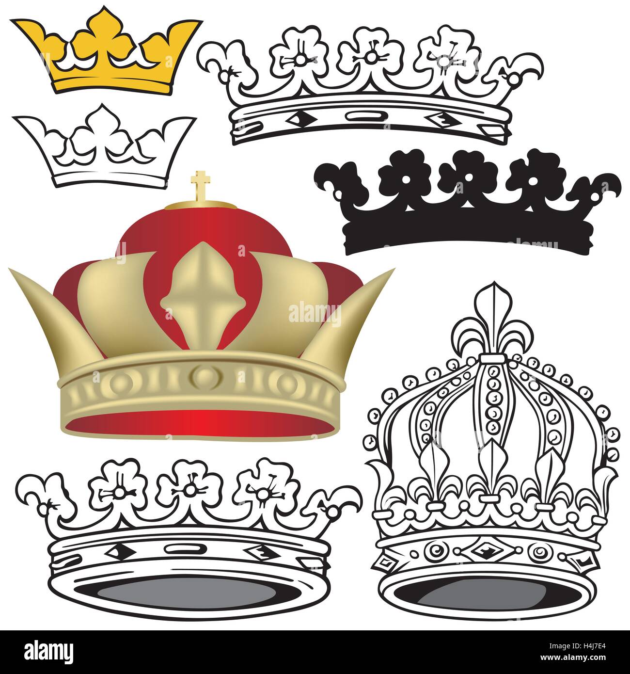 Royal Crown Collection Stock Vector Image & Art - Alamy