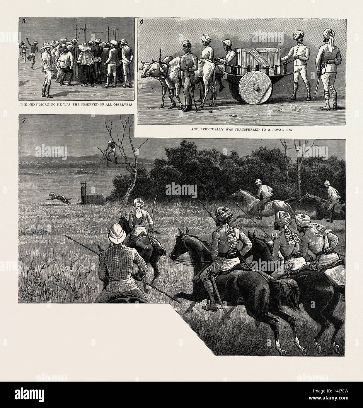 A LEOPARD HUNT IN UPPER BURMA, 1889 Stock Photo - Alamy