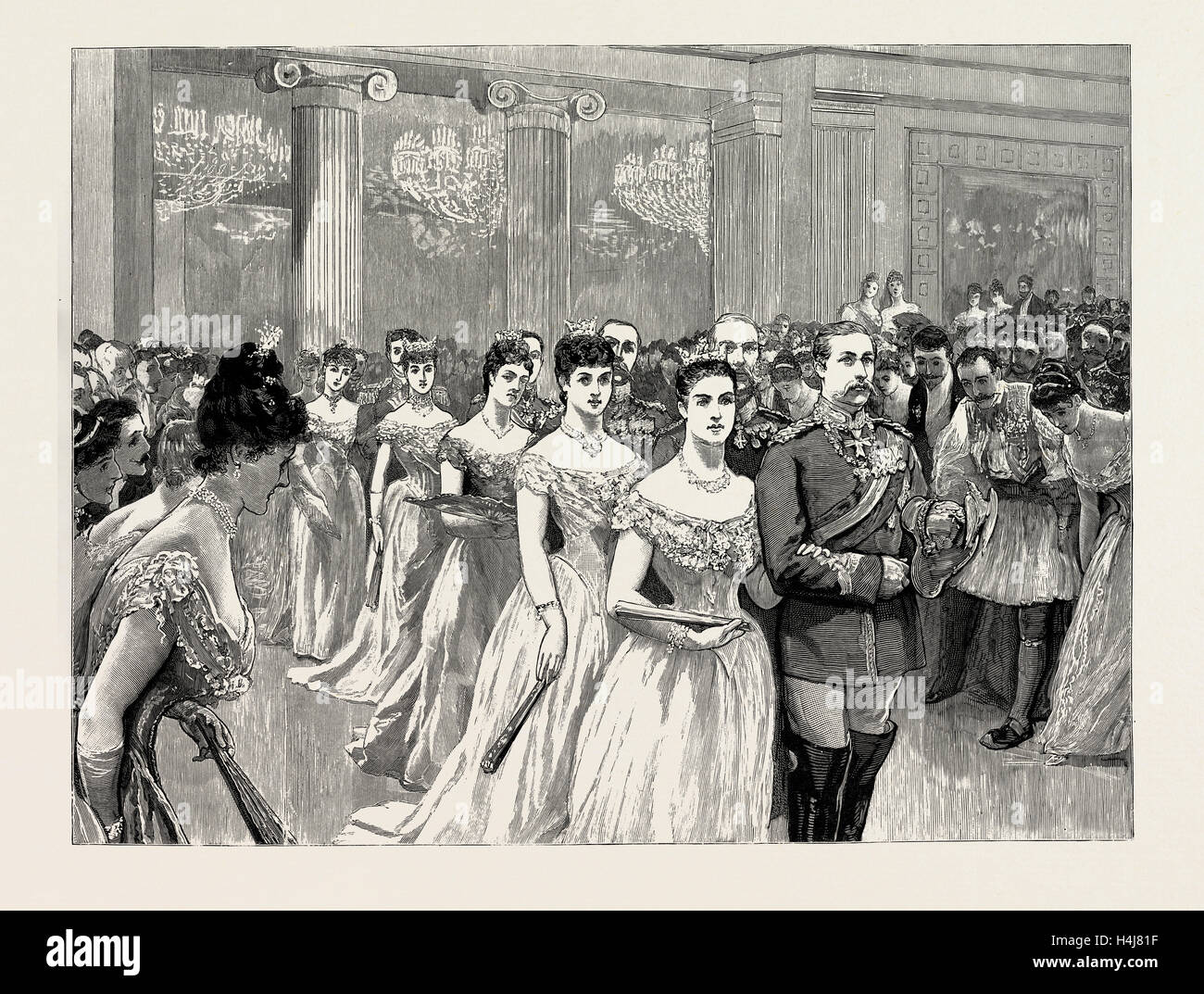 The festivities at Athens in honour of the Greek Royal Wedding. The ...