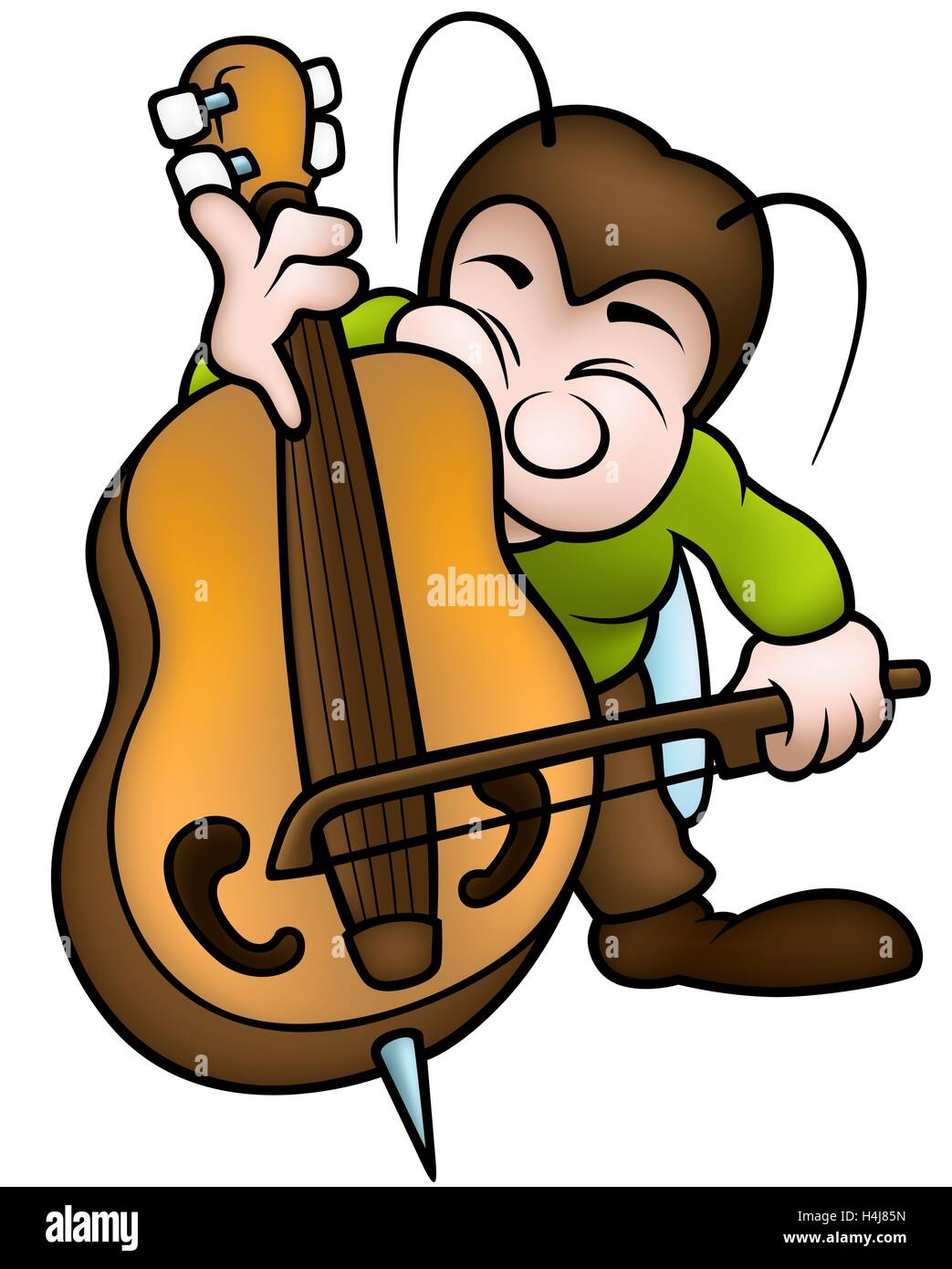 Bug Playing a Bass Stock Vector Image & Art - Alamy