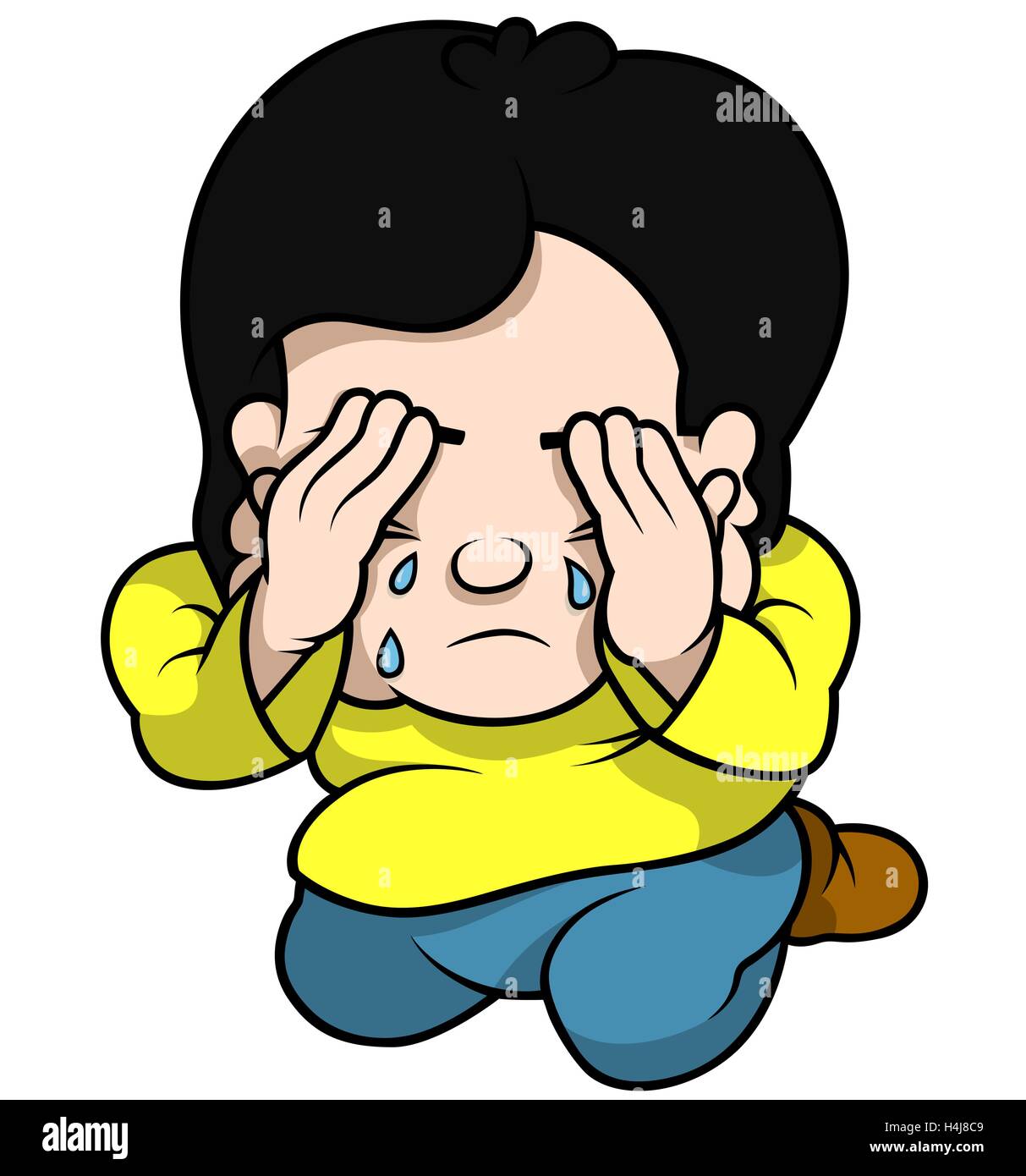 Crying boy painting hi-res stock photography and images - Alamy