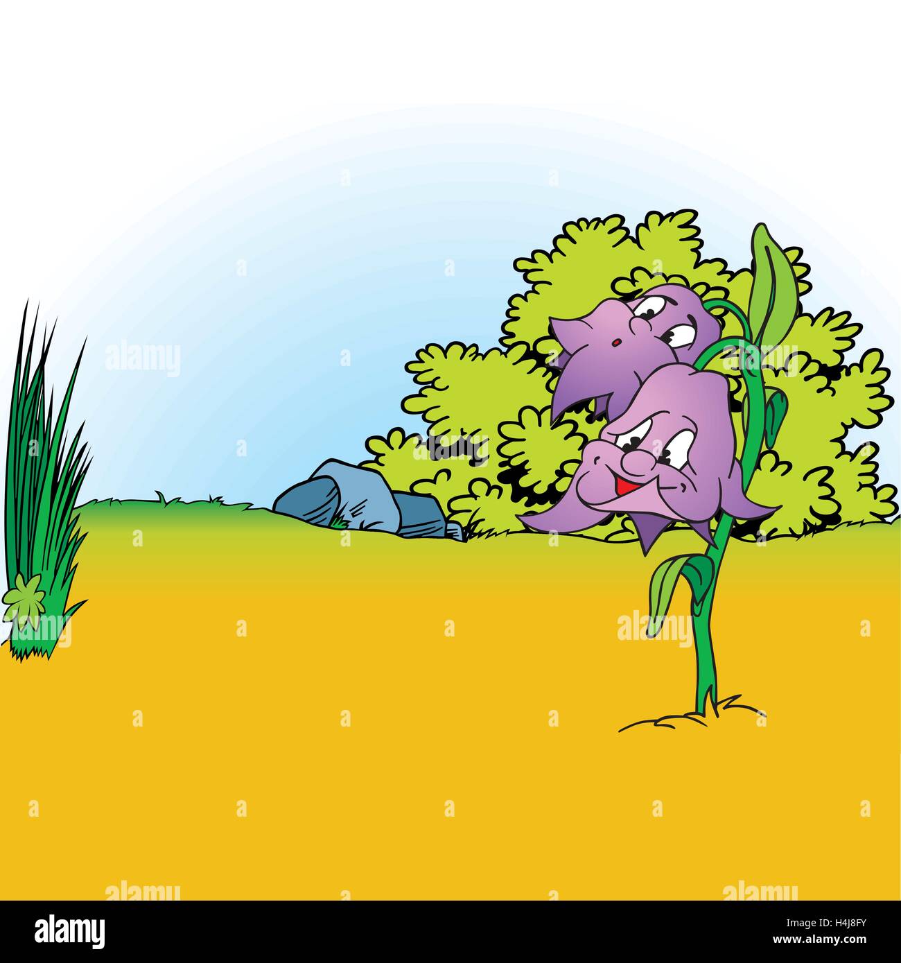 Bell Flowers And Background Stock Vector Image & Art - Alamy