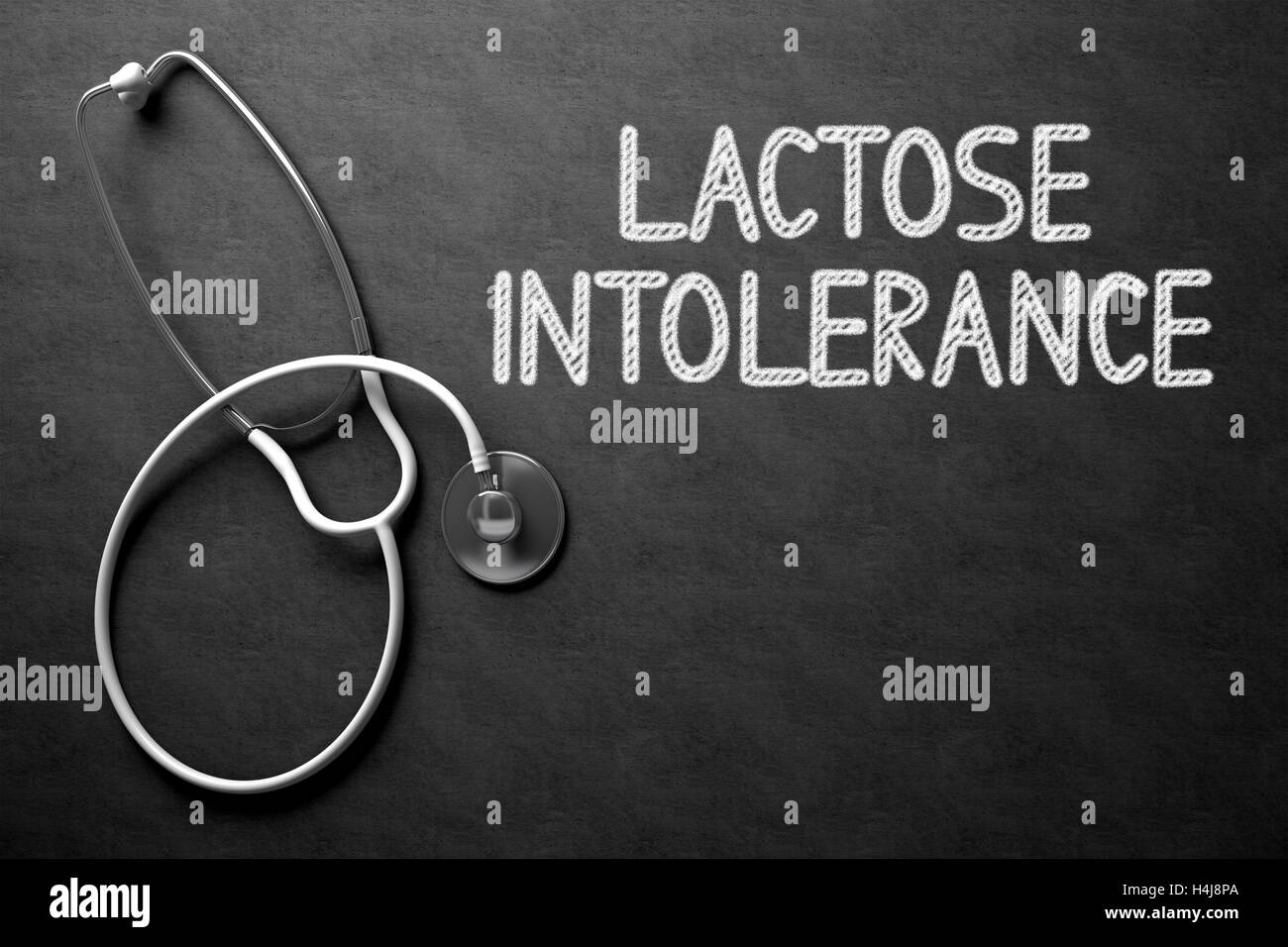 Lactose Intolerance - Text on Chalkboard. 3D Illustration Stock Photo ...