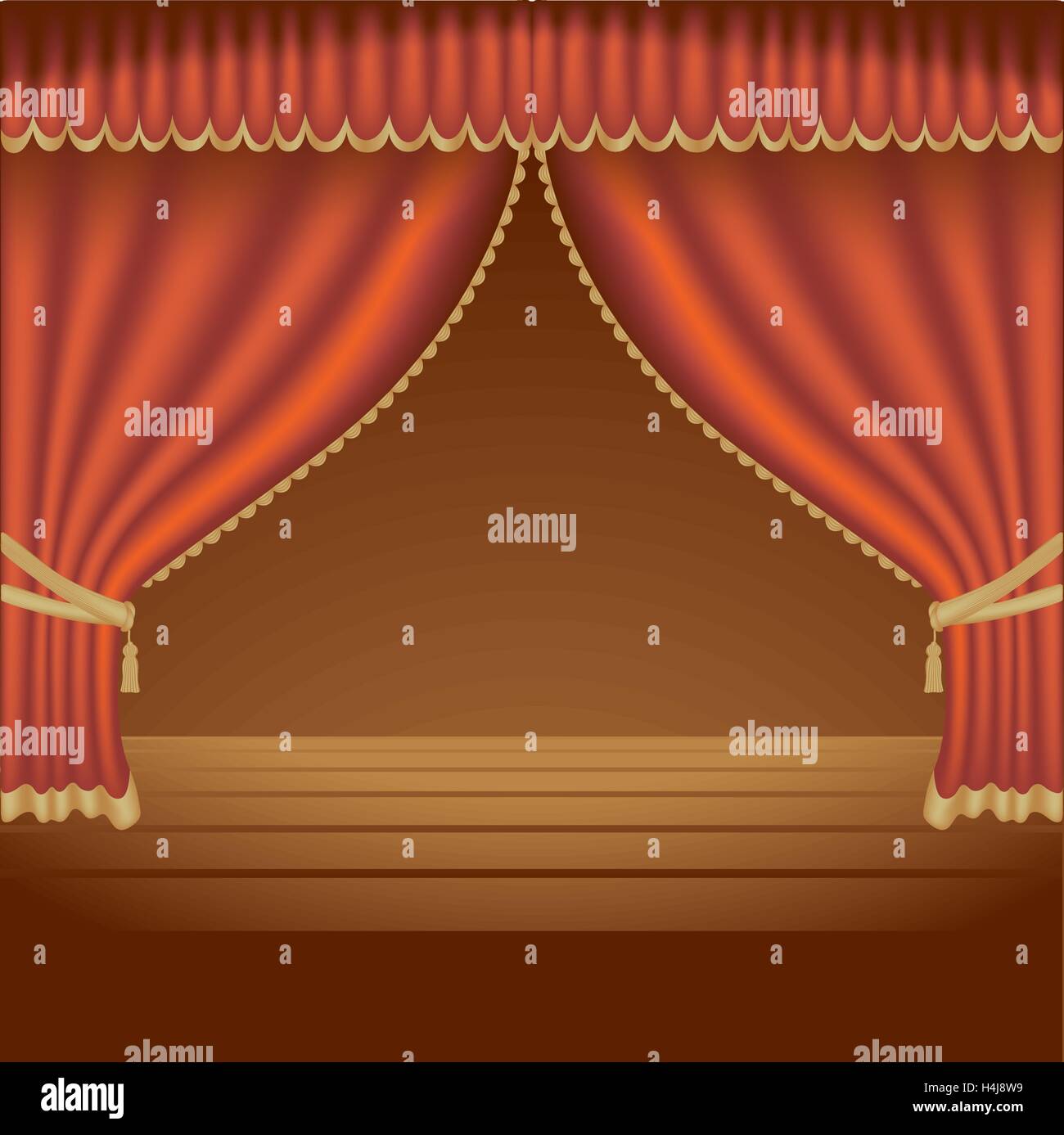 Red Theater Curtains Stock Vector Image & Art - Alamy