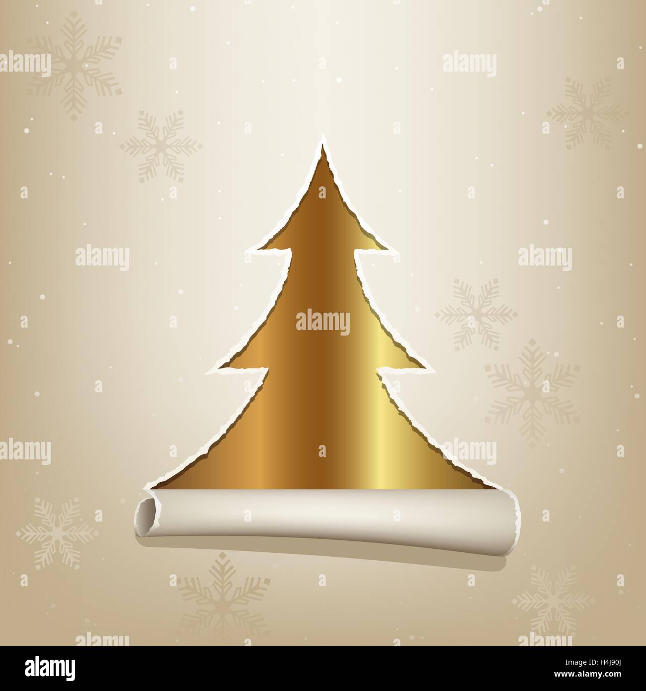 Gold Christmas Tree Stock Vector Image & Art - Alamy