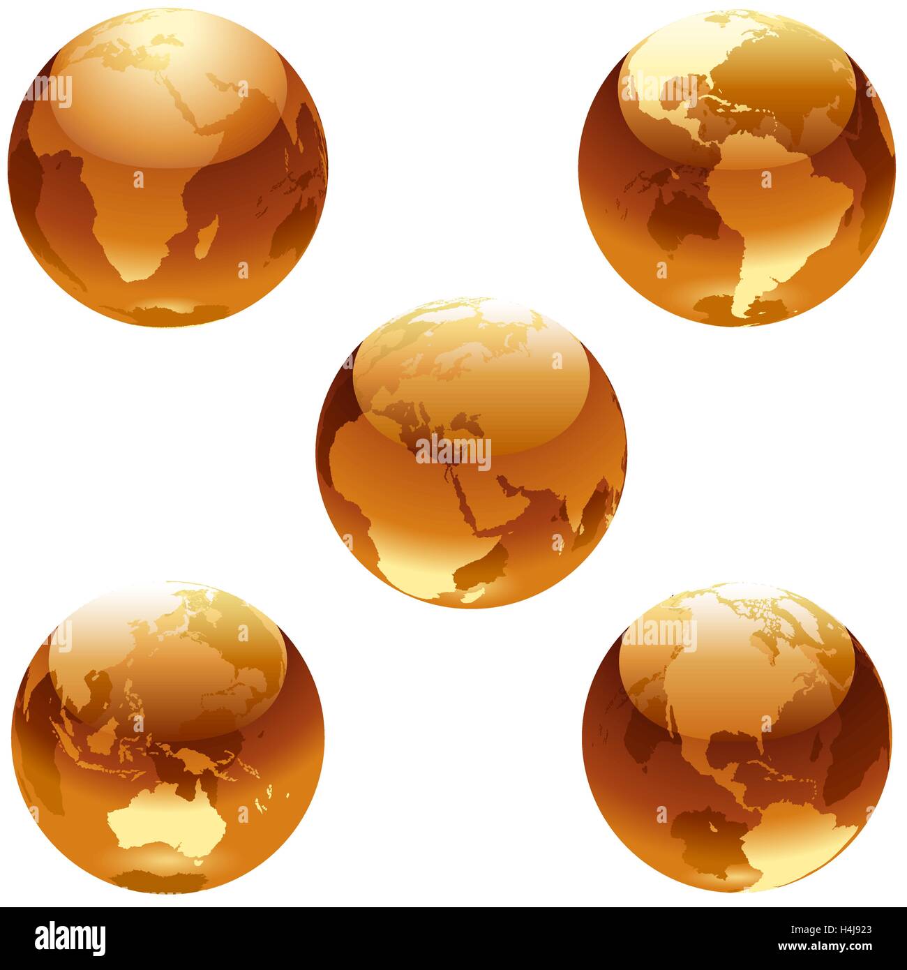Orange Glass Earth Collection Stock Vector Image & Art - Alamy