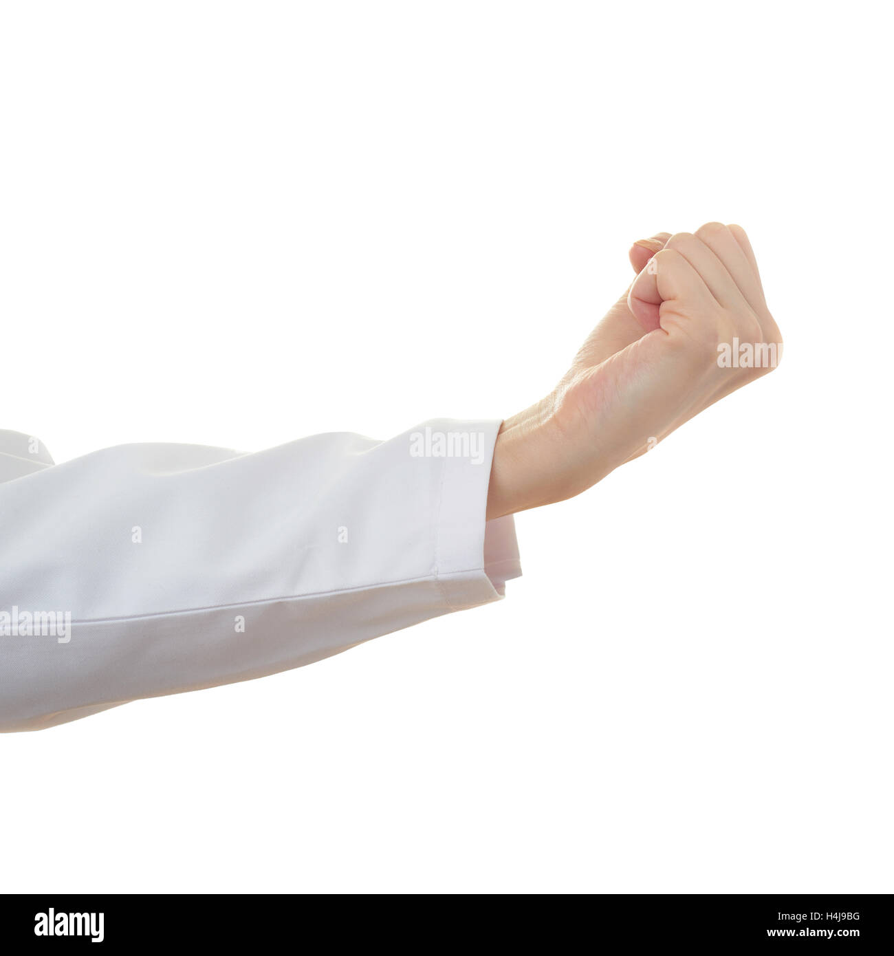 Doctor female hand over white isolated background Stock Photo - Alamy
