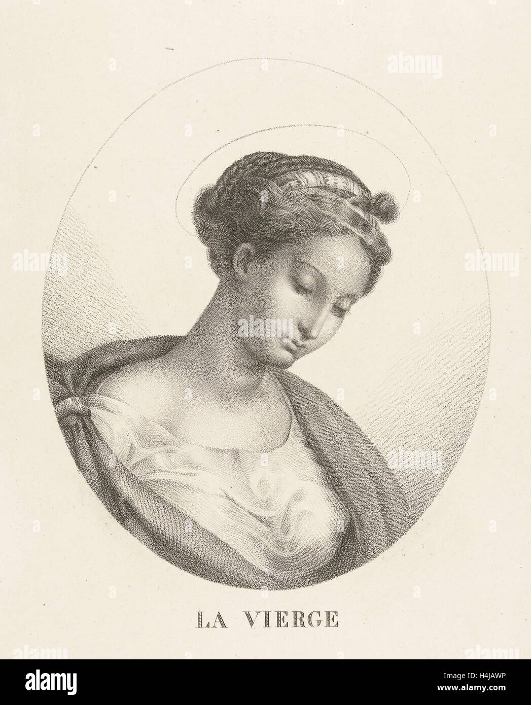 Bust of Mary in oval, François Deleu, 1800 - 1899 Stock Photo - Alamy