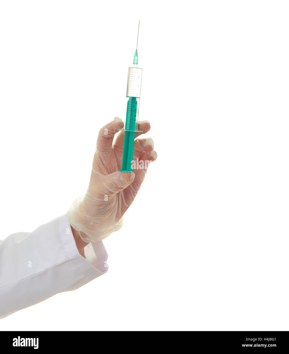 Doctor female hand over white isolated background Stock Photo - Alamy