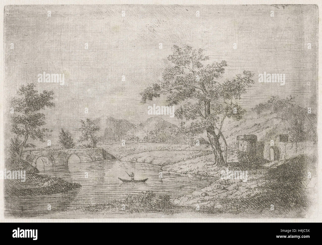 River landscape, baron Reinierus Albertus Ludovicus van Isendoorn à ...