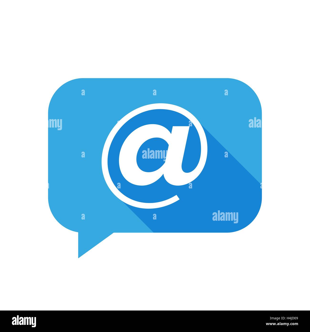 Flat icon of email sign Stock Vector Image & Art - Alamy