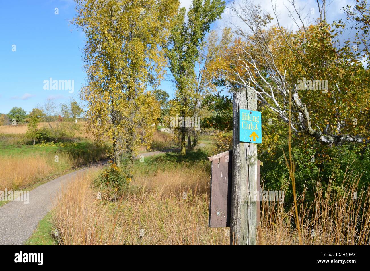 Hiking Club Sign Stock Photo - Alamy