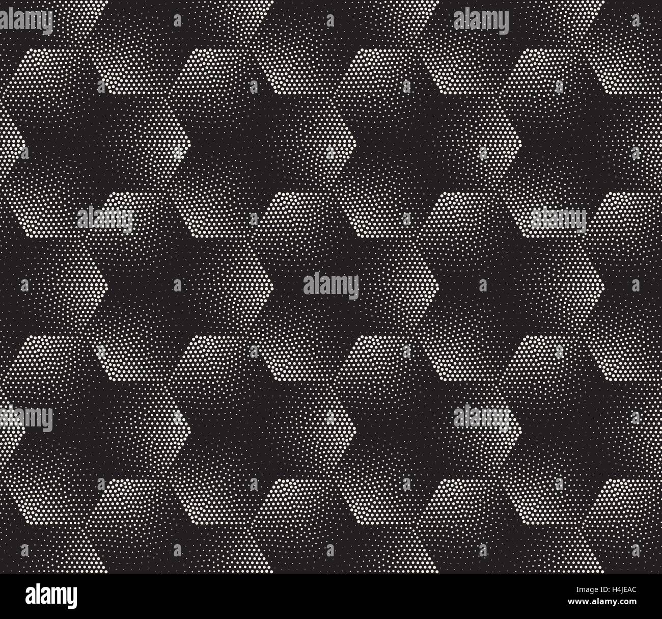 Vector Seamless Black and White Stippling Halftone Gradient Pattern ...