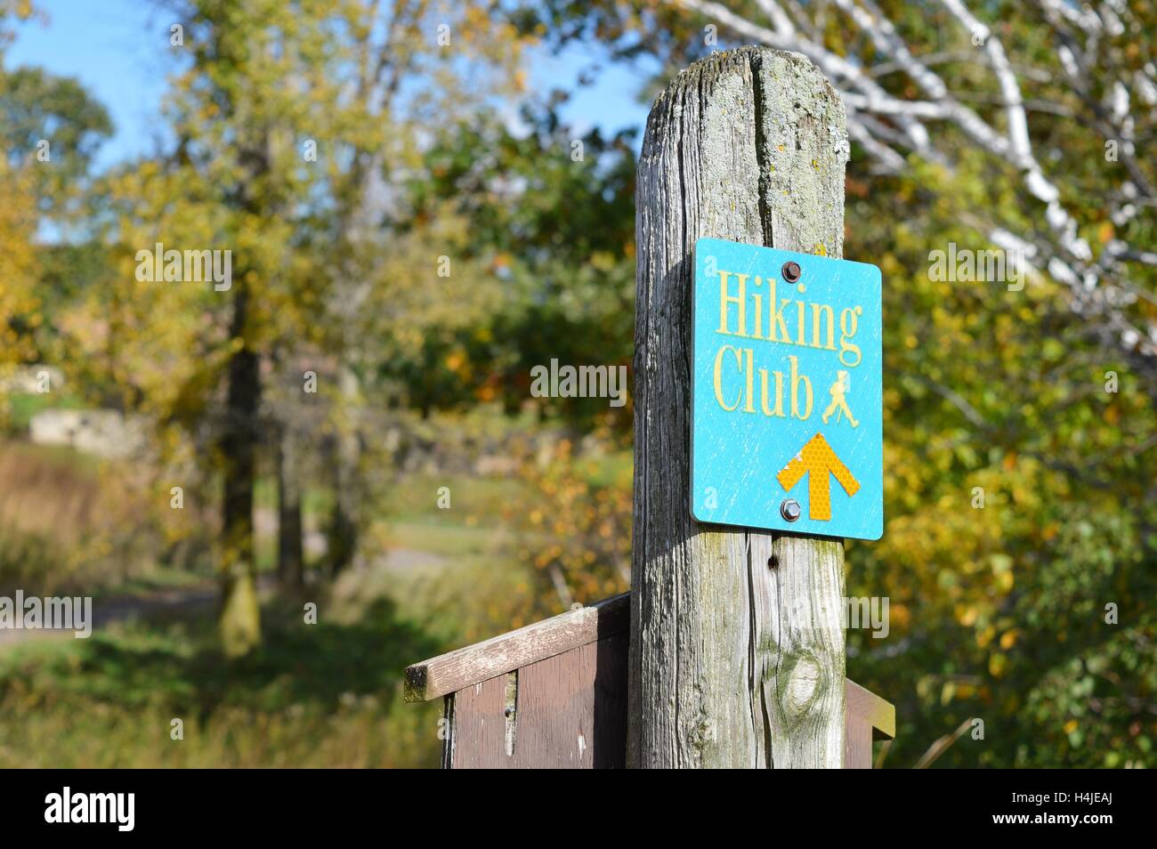 Hiking Club Sign Stock Photo - Alamy