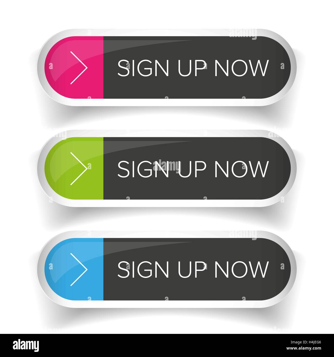 Sign Up Now button set Stock Vector Image & Art - Alamy