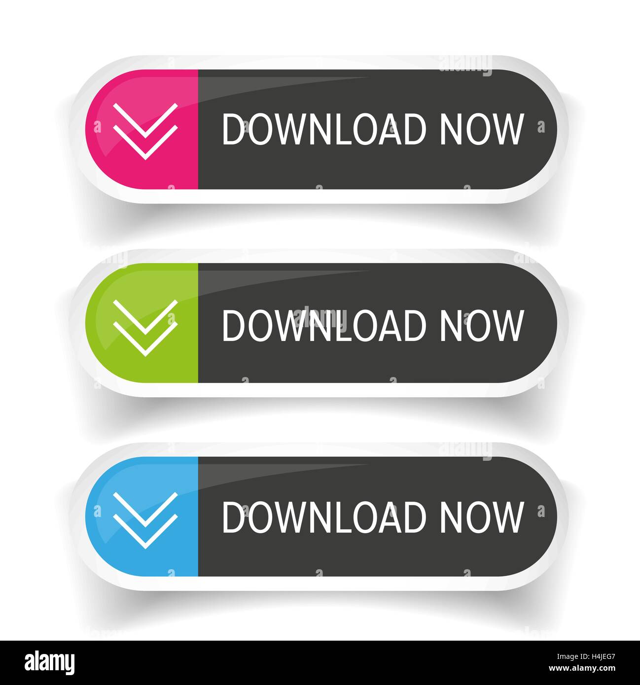 Download Now button set Stock Vector Image & Art - Alamy