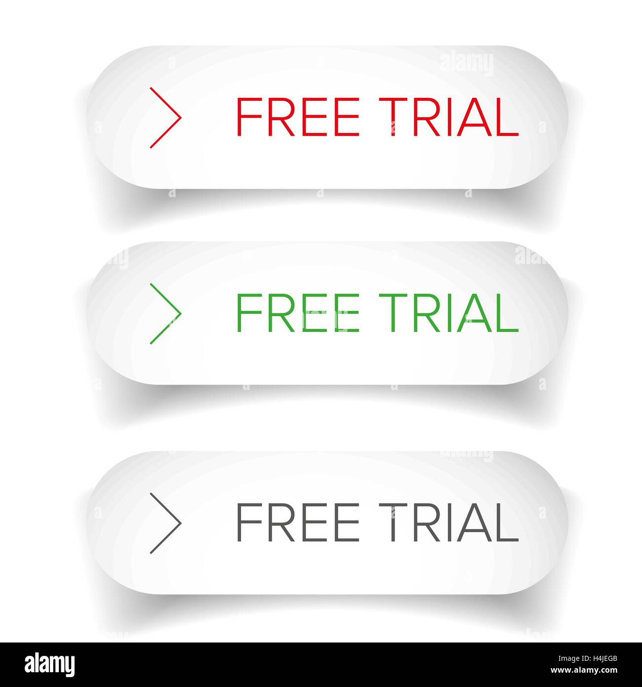 Free Trial button set Stock Vector Image & Art - Alamy