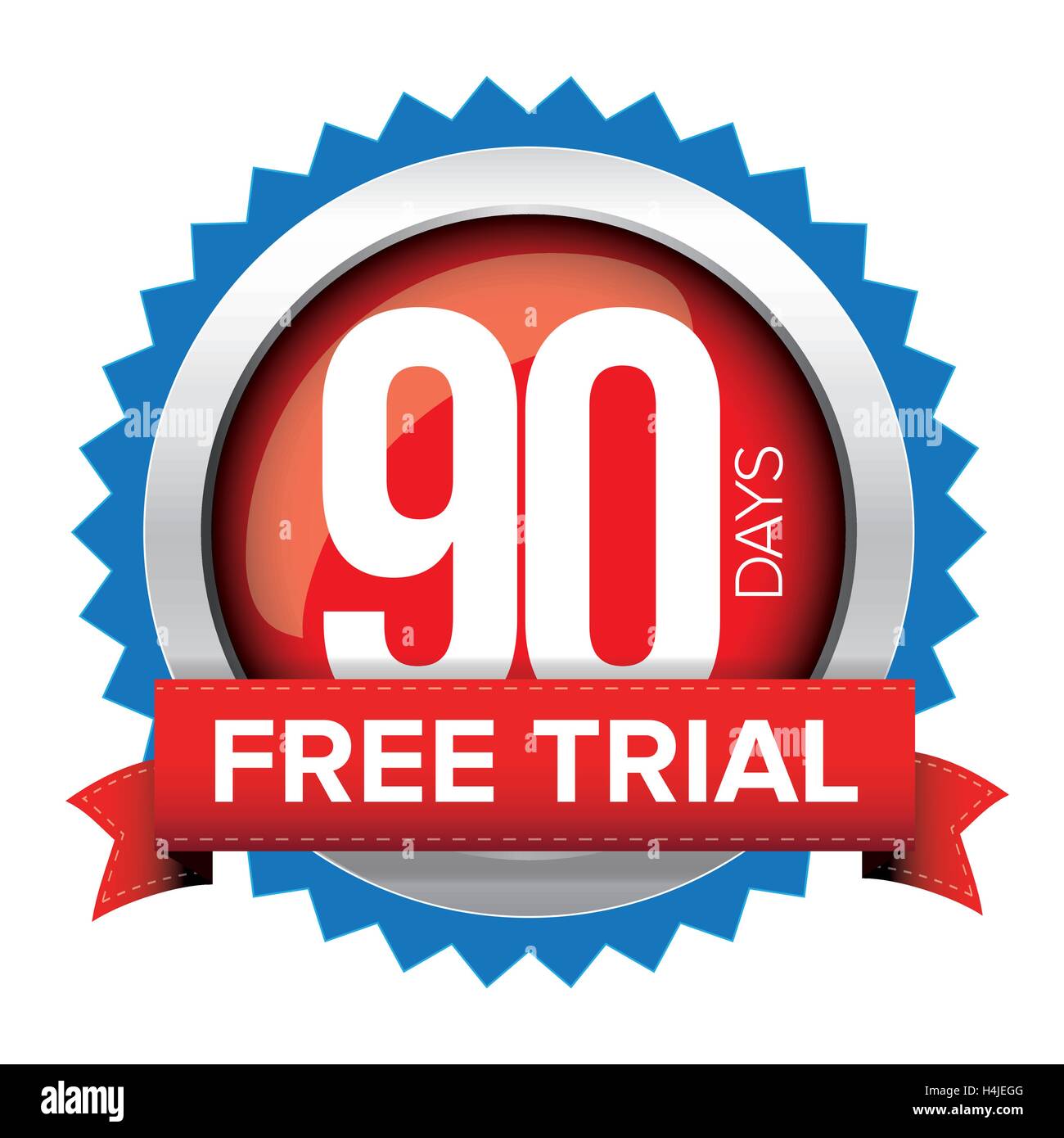 Ninety days free trial badge Stock Vector Image & Art - Alamy