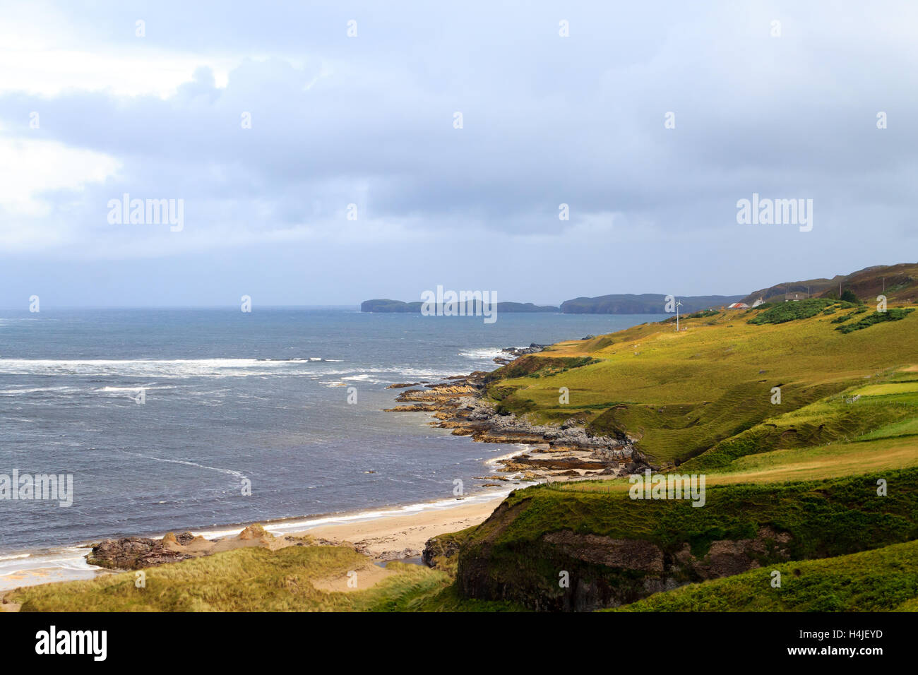 Rural scottish panorama. Erica arborea meadows. Travel destinations ...